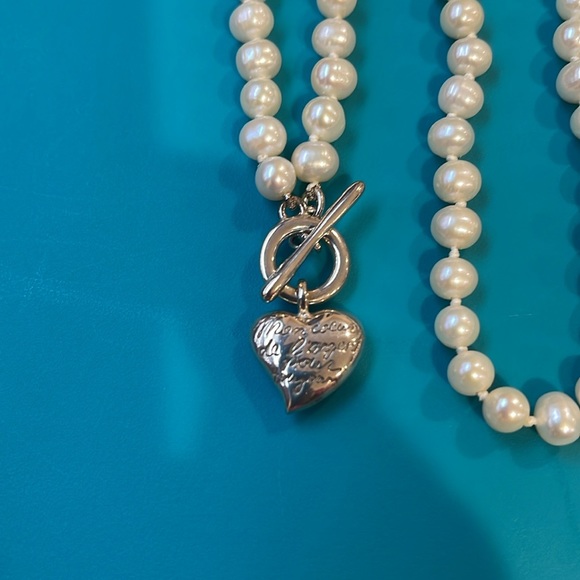 Carolee | Jewelry | Carolee Sterling Silver Heart W French Writing And ...